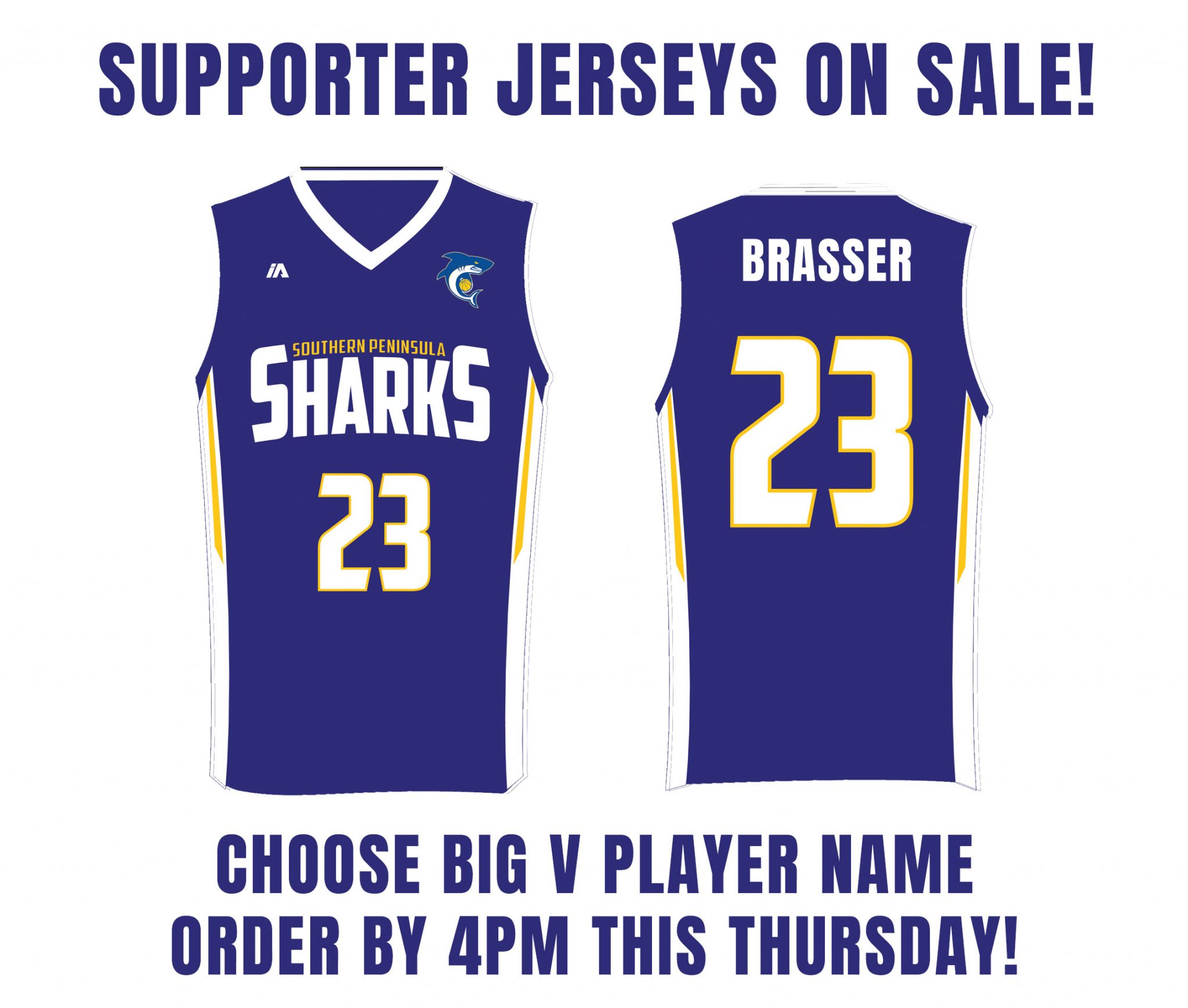 Big V Supporter Jerseys - Southern Peninsula Basketball Association